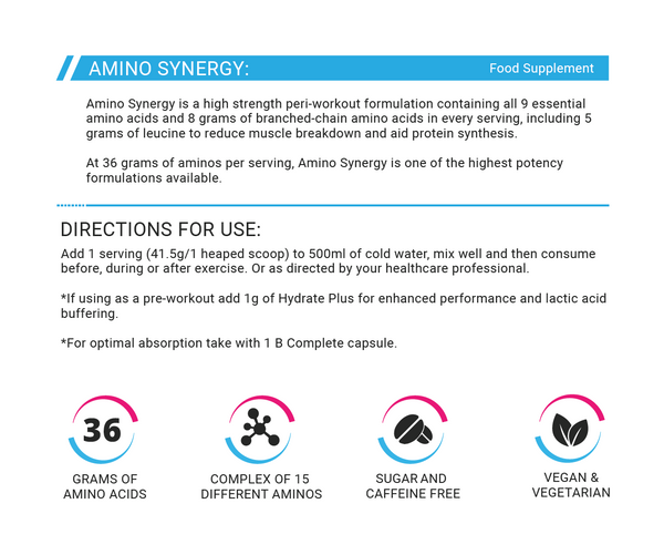 Amino Synergy | 36g of Essential Aminos, BCAA's, Leucine & Citrulline ...